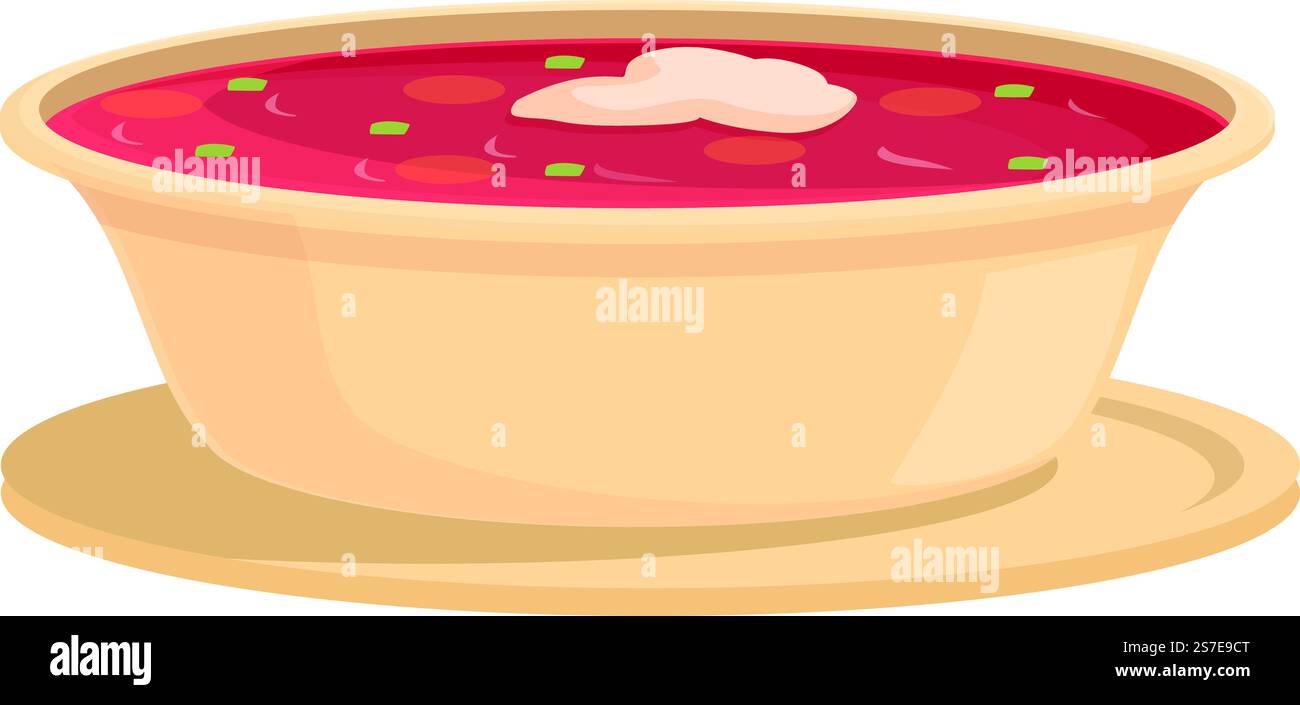 Borsch recipe icon cartoon vector. Dish food. Spice onion. Borsch ...