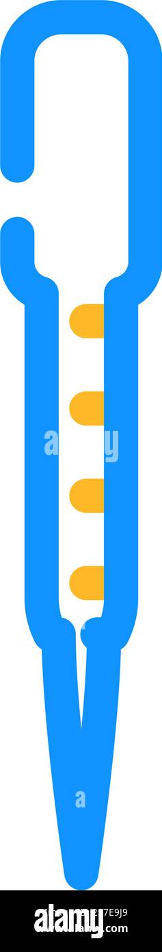 pasteur pipette chemical glassware lab color icon vector. pasteur ...