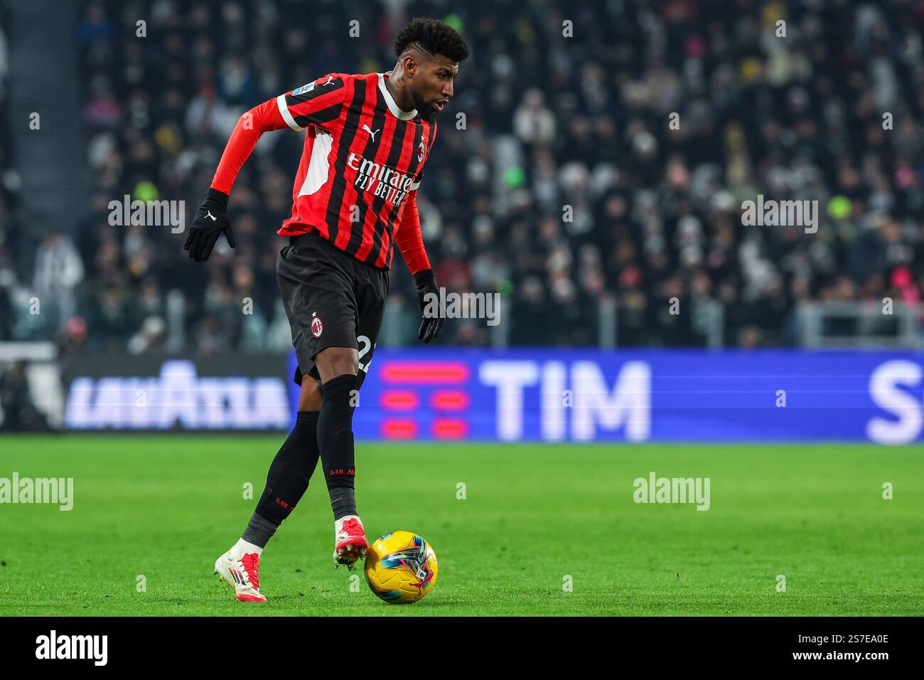 Turin, Italien. 18th Jan, 2025. Emerson Royal of AC Milan seen in ...