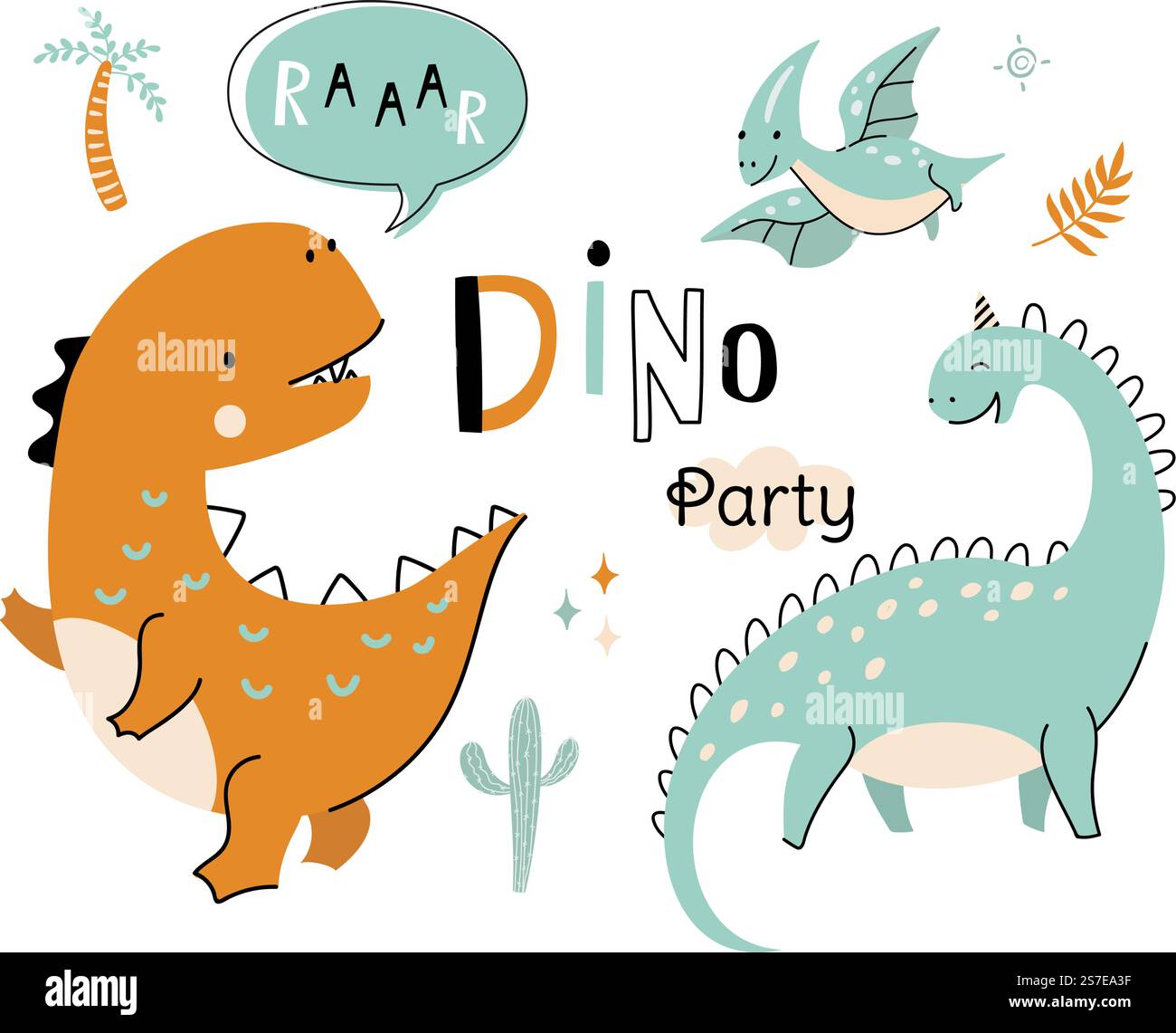 Cute Dinosaur Rawr Background