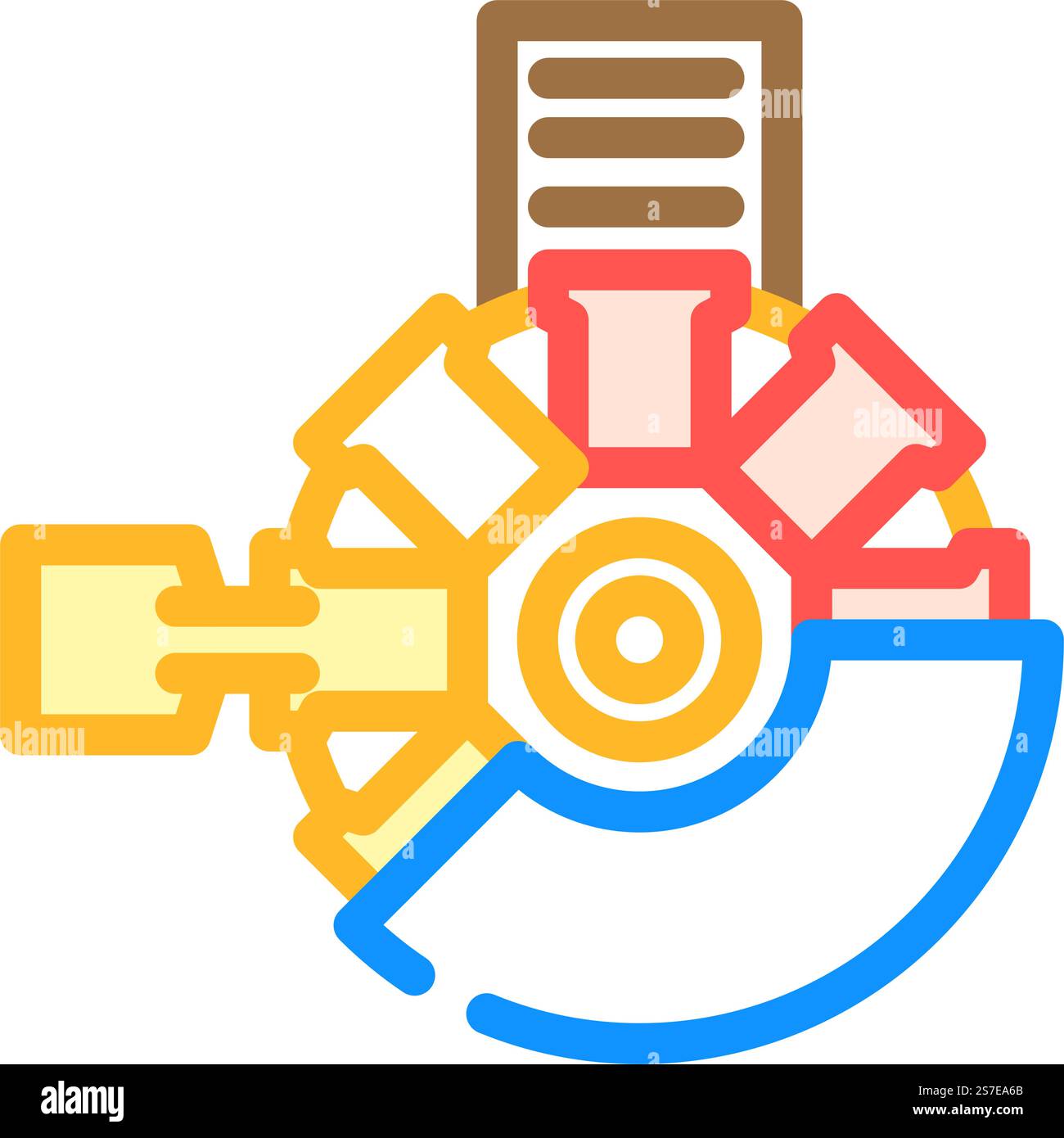 copper smelter cast anodes color icon vector. copper smelter cast ...