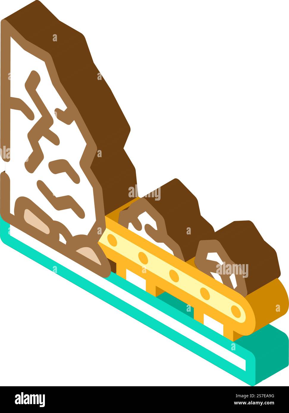 underground mining copper production isometric icon vector. underground ...