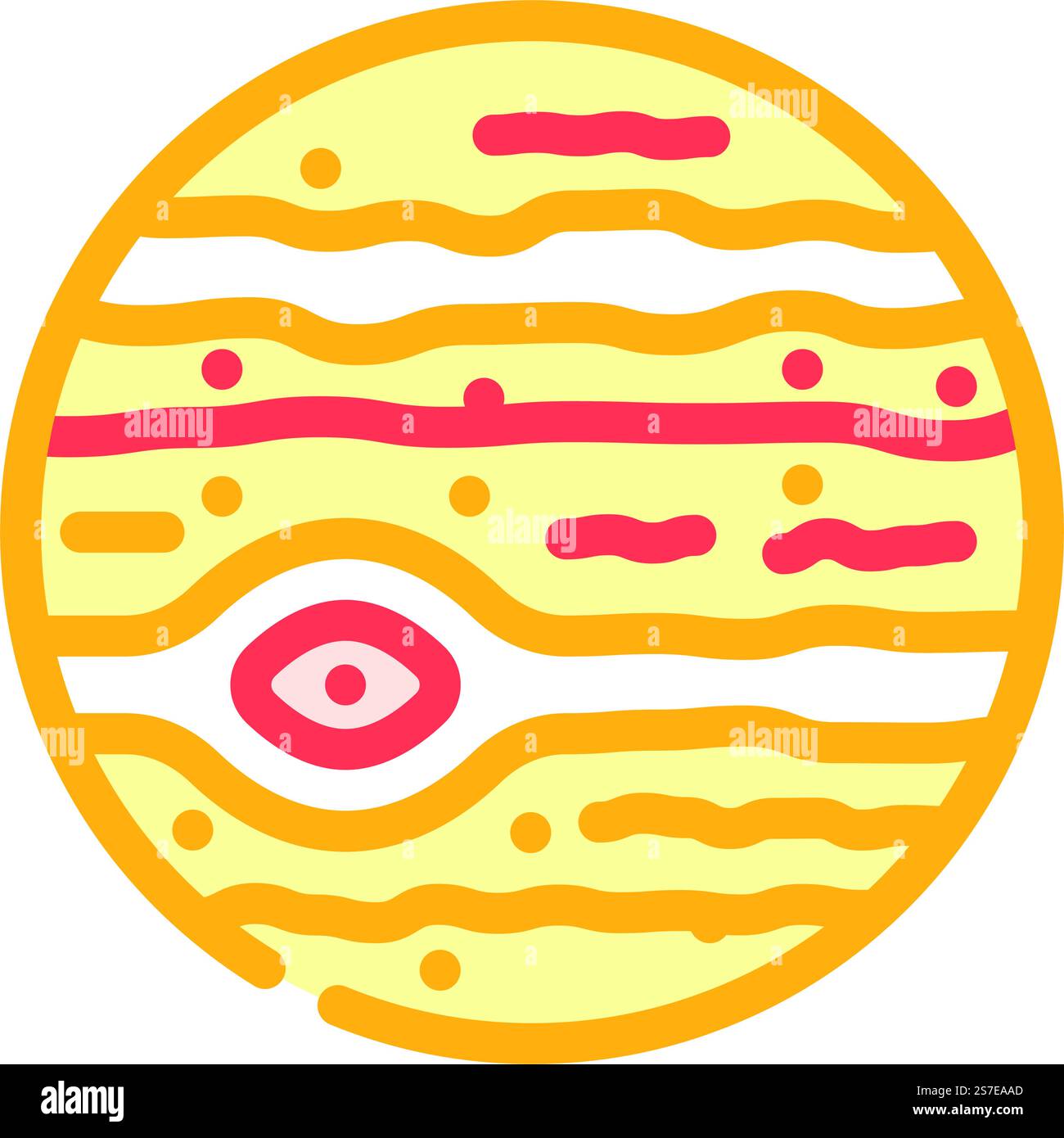 jupiter planet color icon vector. jupiter planet sign. isolated symbol ...