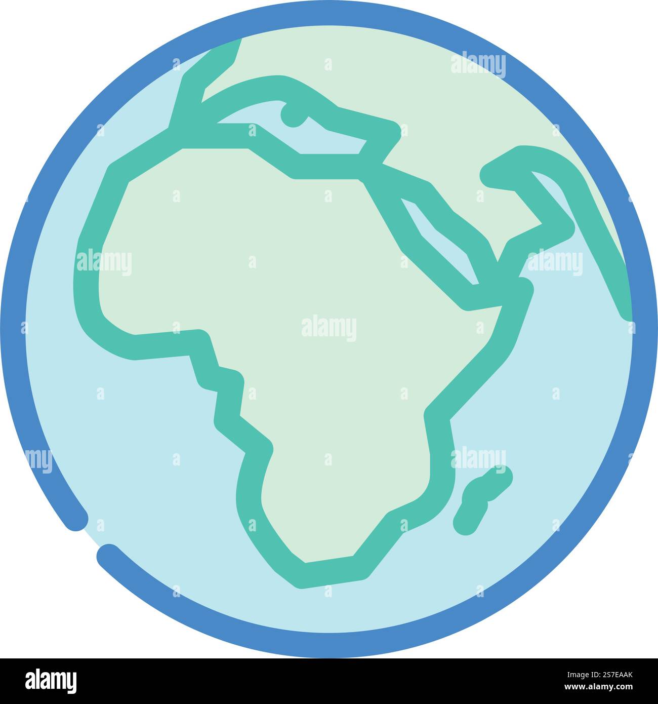 Simple map of africa hi-res stock photography and images - Alamy