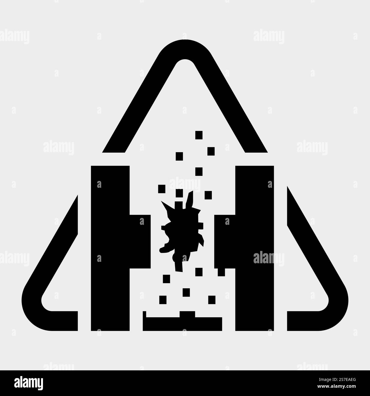 Danger Of Molten Metal Symbol Sign Isolate On White Background,Vector ...