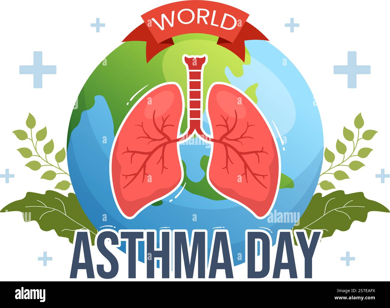 World Asthma Day on May 2 Illustration with Inhaler and Health ...