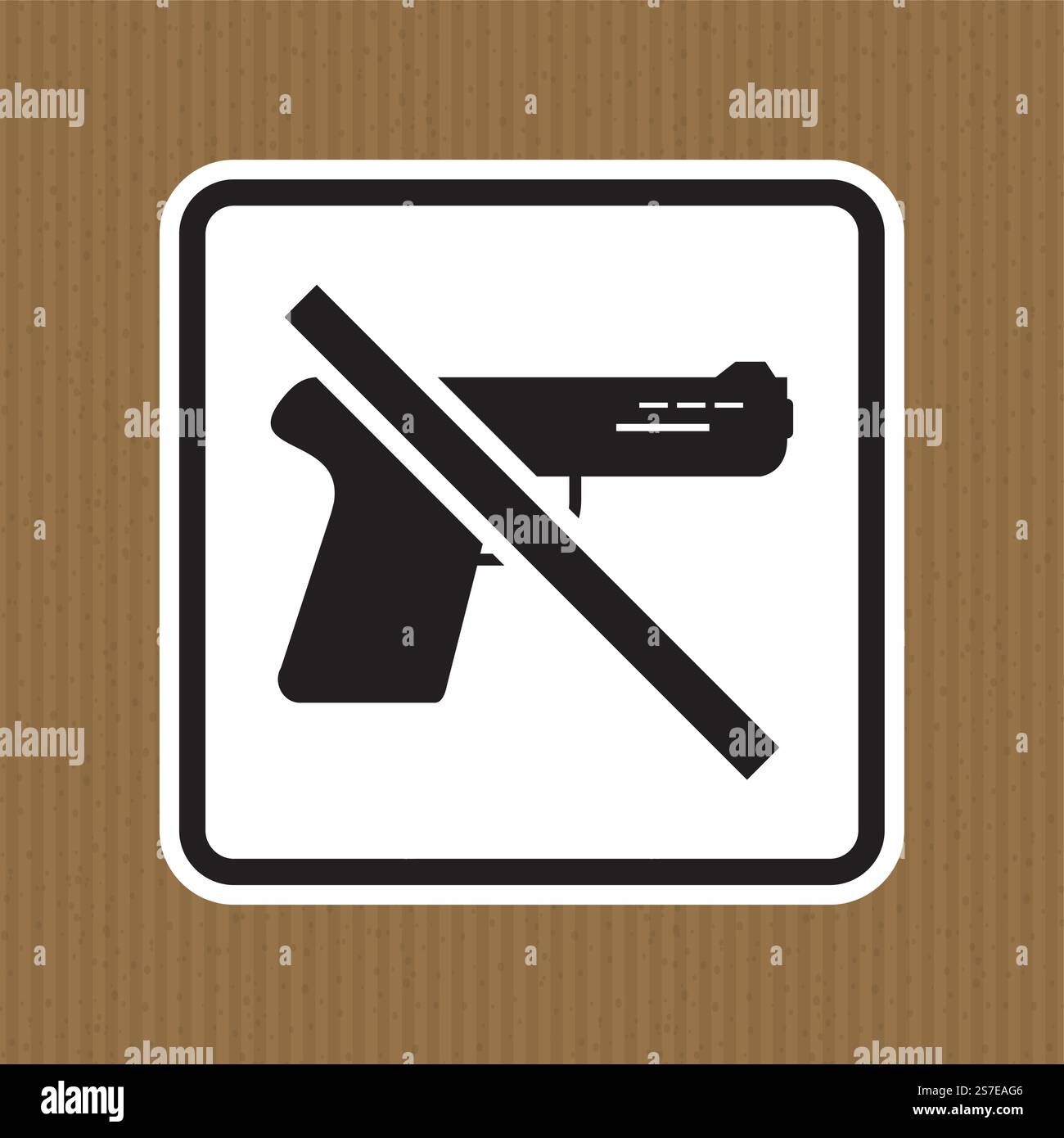 Prohibition sign guns, No guns sign On White Background Stock Vector ...
