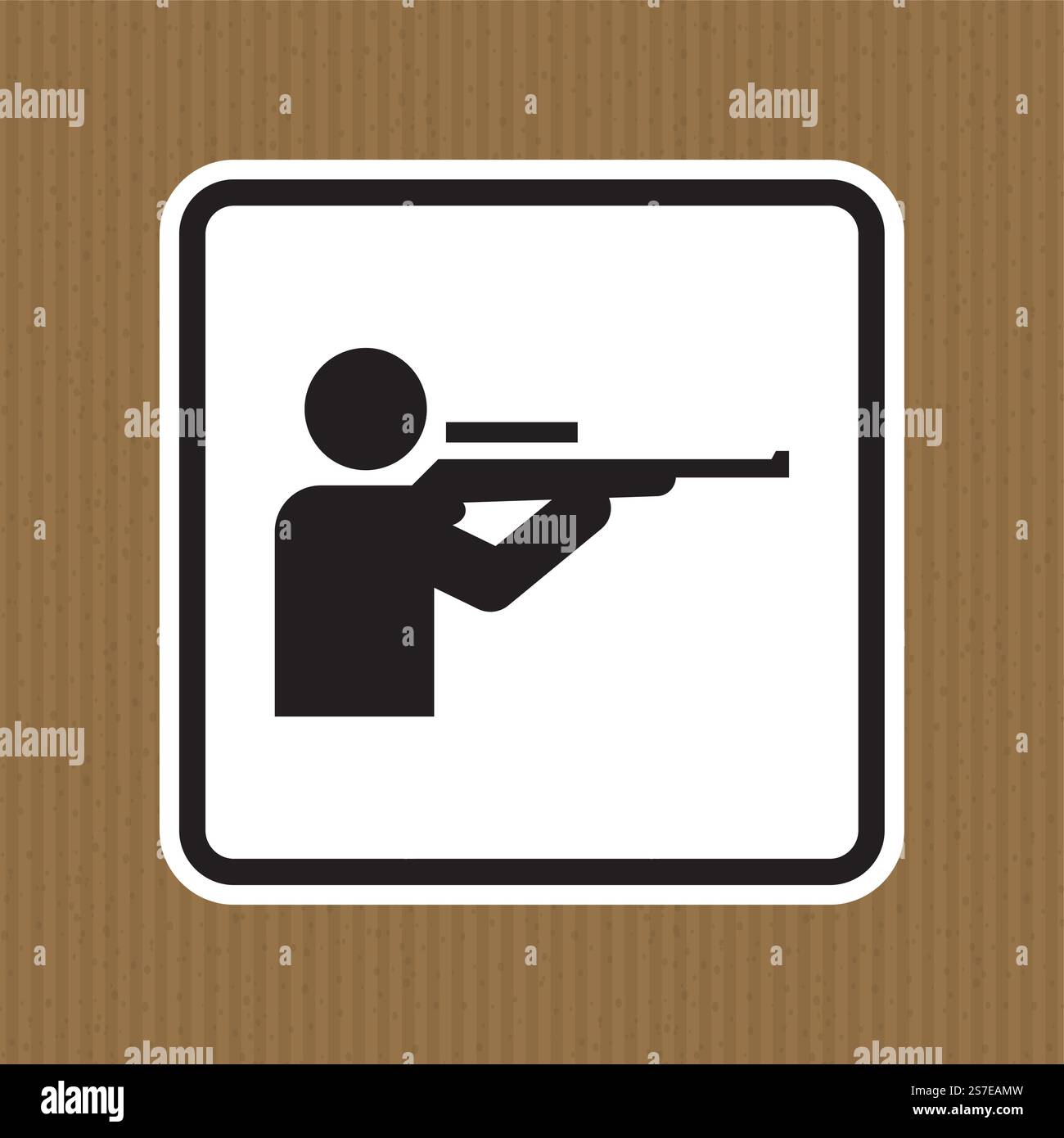 Shooting Range Diamond Caution Sign Rifle Range Symbol Stock Vector ...