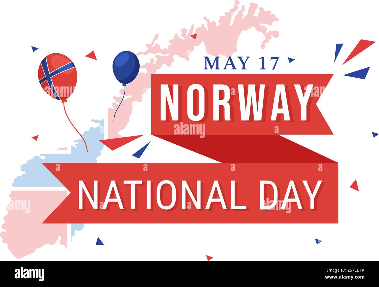 Norway National Day on May 17 Illustration with Flag Norwegian and ...