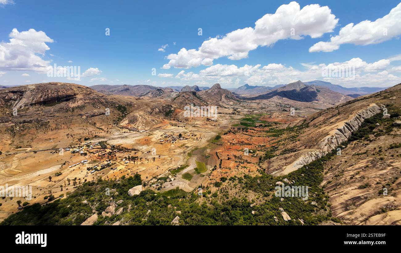 Landscapes of the island of Madagascar, Central Highlands Anja reserve ...
