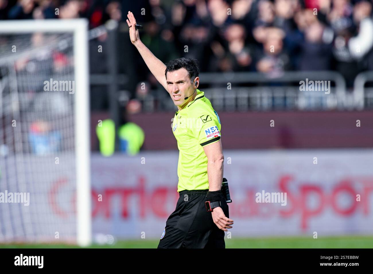 Cagliari, Italia. 19th Jan, 2025. Referee Juan Luca Sacchi during the ...