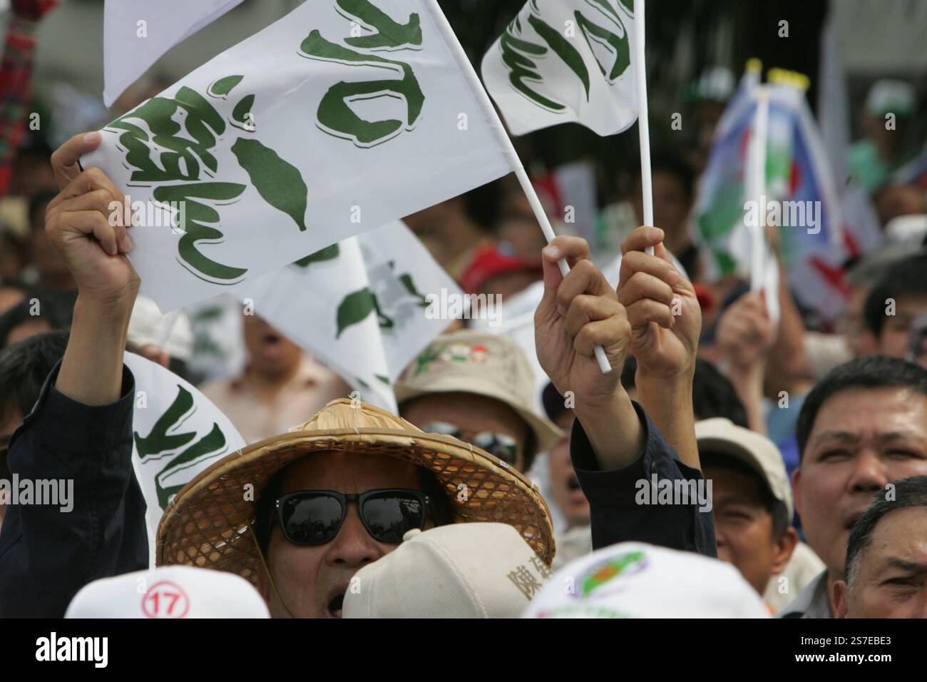 Supporters of the Democratic Progressive Party and pro-independent ...