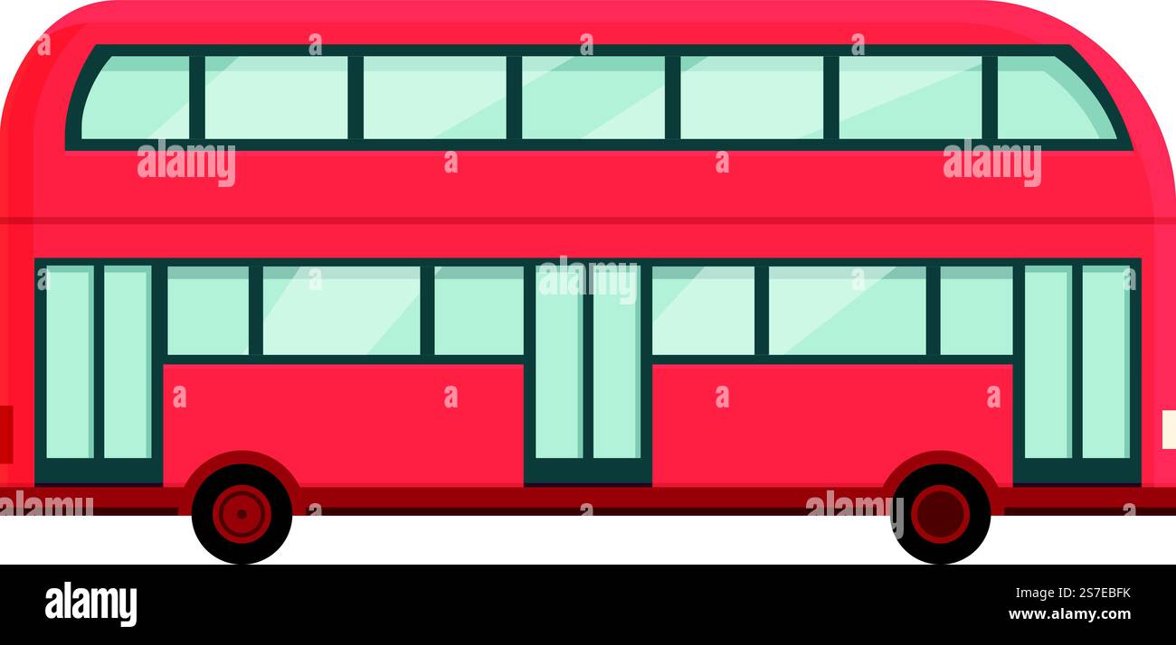 London city bus icon cartoon vector. England tour. Travel street ...