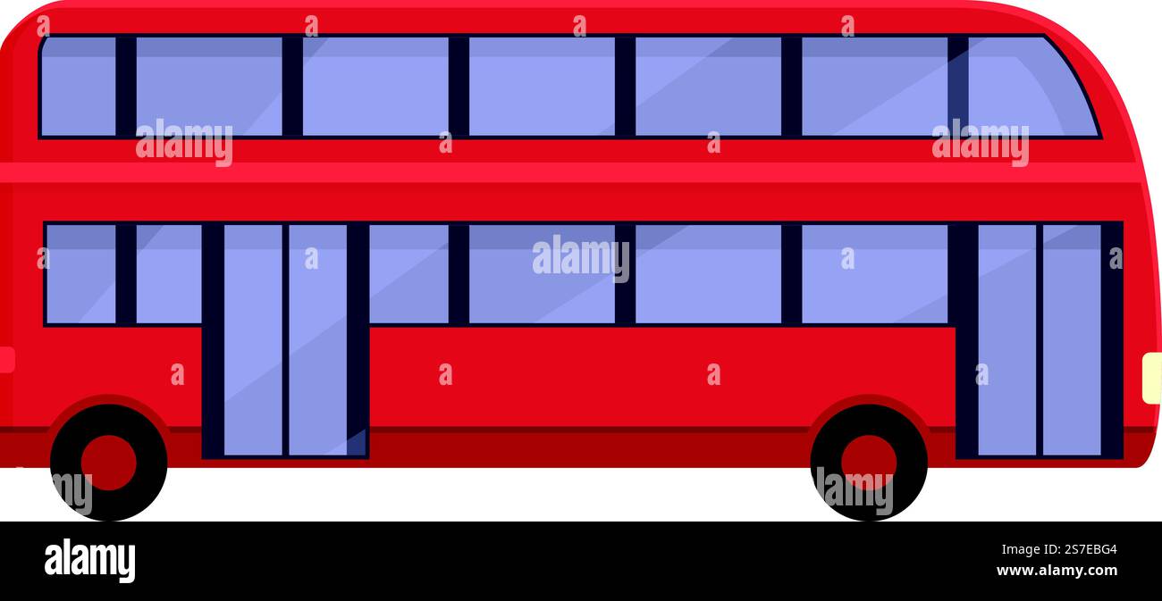London bus travel icon cartoon vector. Uk tour. City side. London bus ...