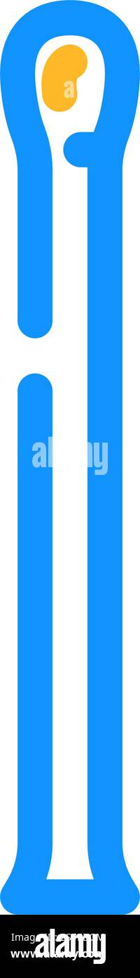 glass stirring rod chemical glassware lab color icon vector. glass ...