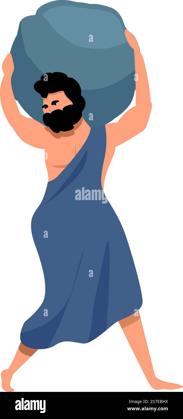 Heracles icon cartoon vector. Greek god. Myth olympian. Heracles icon ...