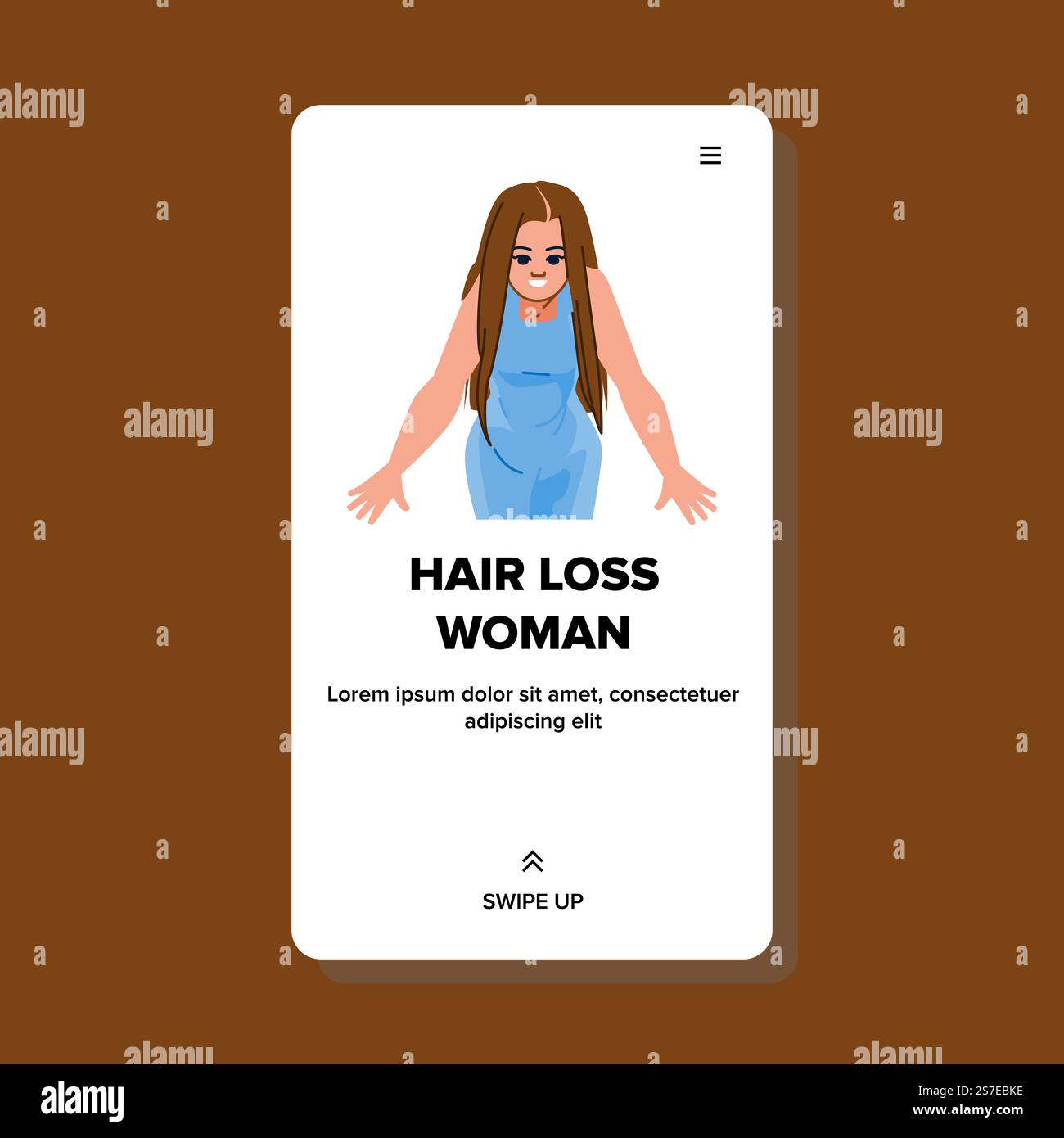 Woman hair loosing Stock Vector Images - Alamy