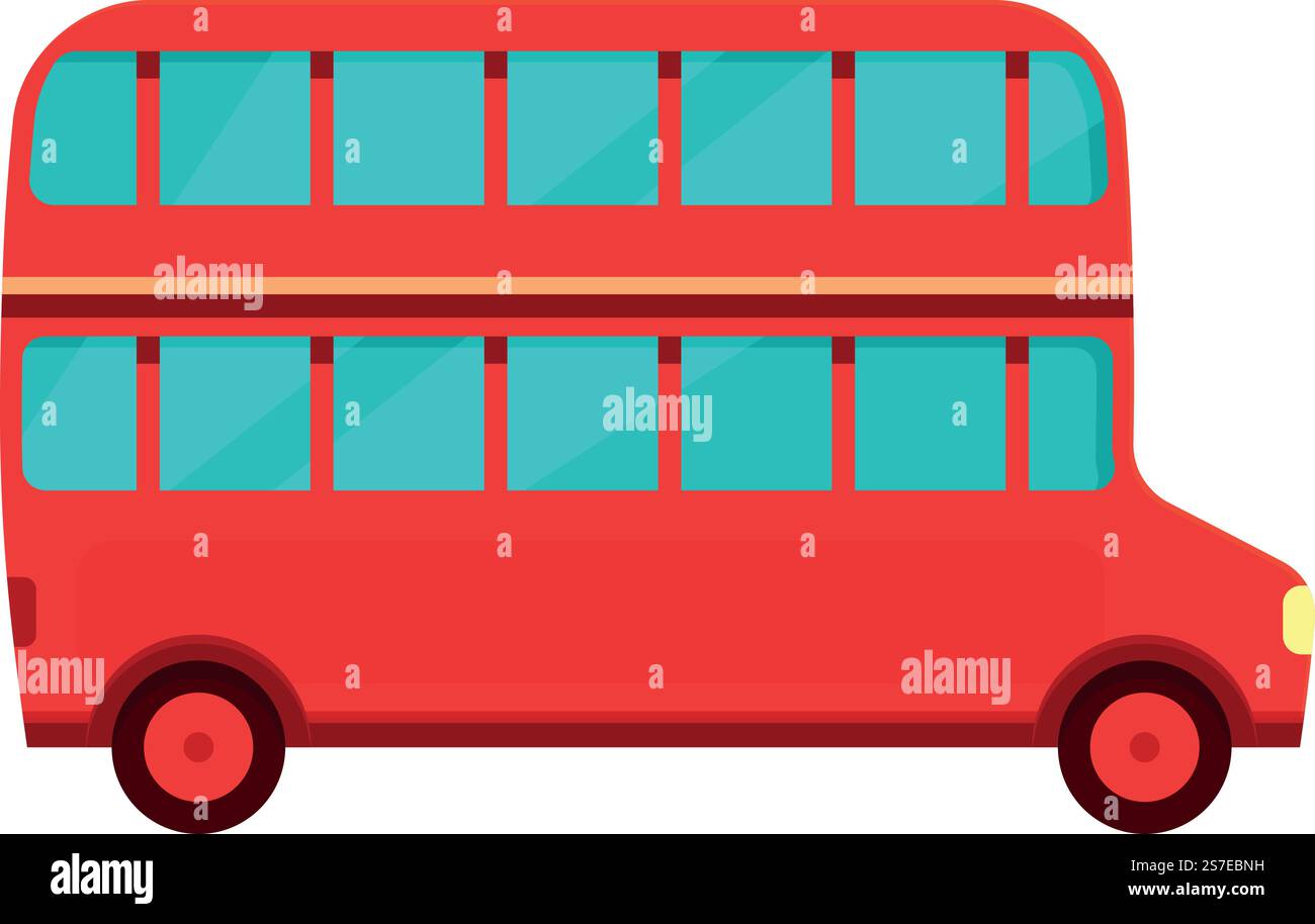 London bus tourist icon cartoon vector. England tour. Old travel ...