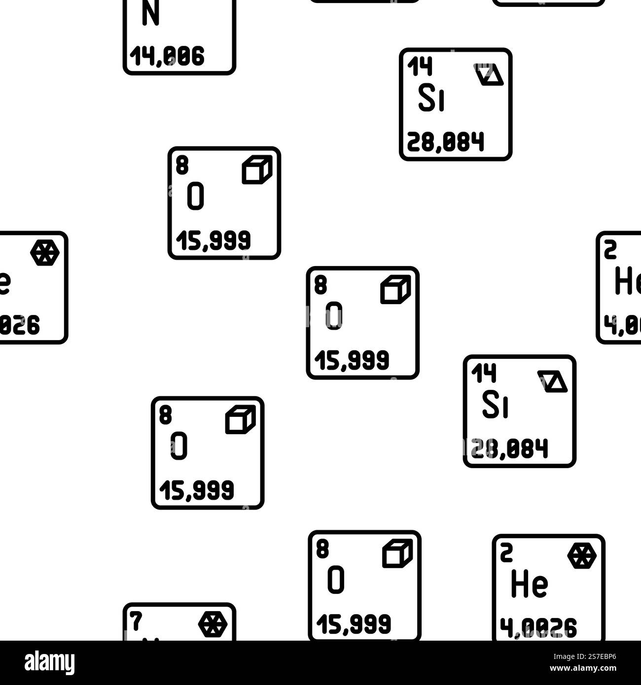 chemistry science chemical vector seamless pattern thin line ...