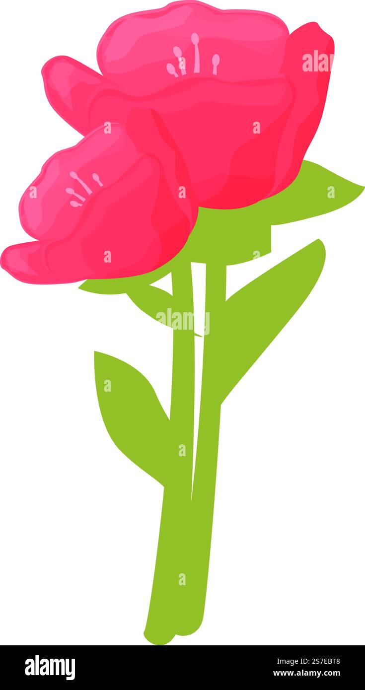 Rhododendron icon cartoon vector. Flower plant. Azalea bloom ...