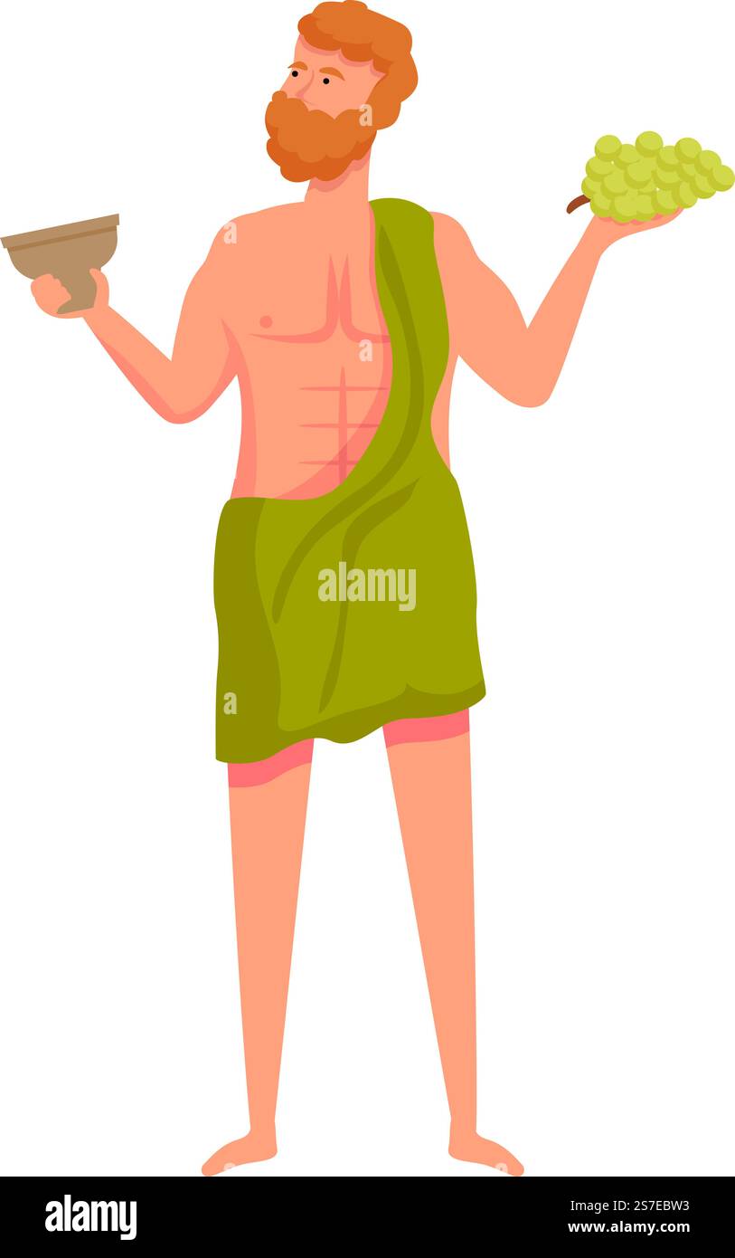 Dionysus icon cartoon vector. Greek god. Olympian myth. Dionysus icon ... Dionysus icon cartoon vector. Greek god. Olympian myth. Dionysus icon ...