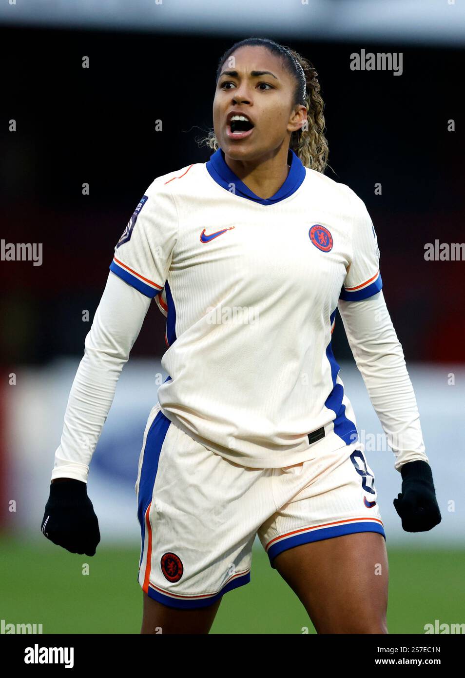 Chelsea’s Catarina Macario celebrates scoring their side's first goal ...