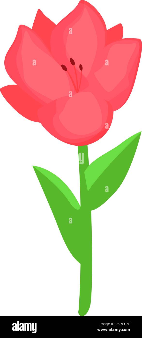 Rhododendron plant icon cartoon vector. Flower bloom. Flora botany ...