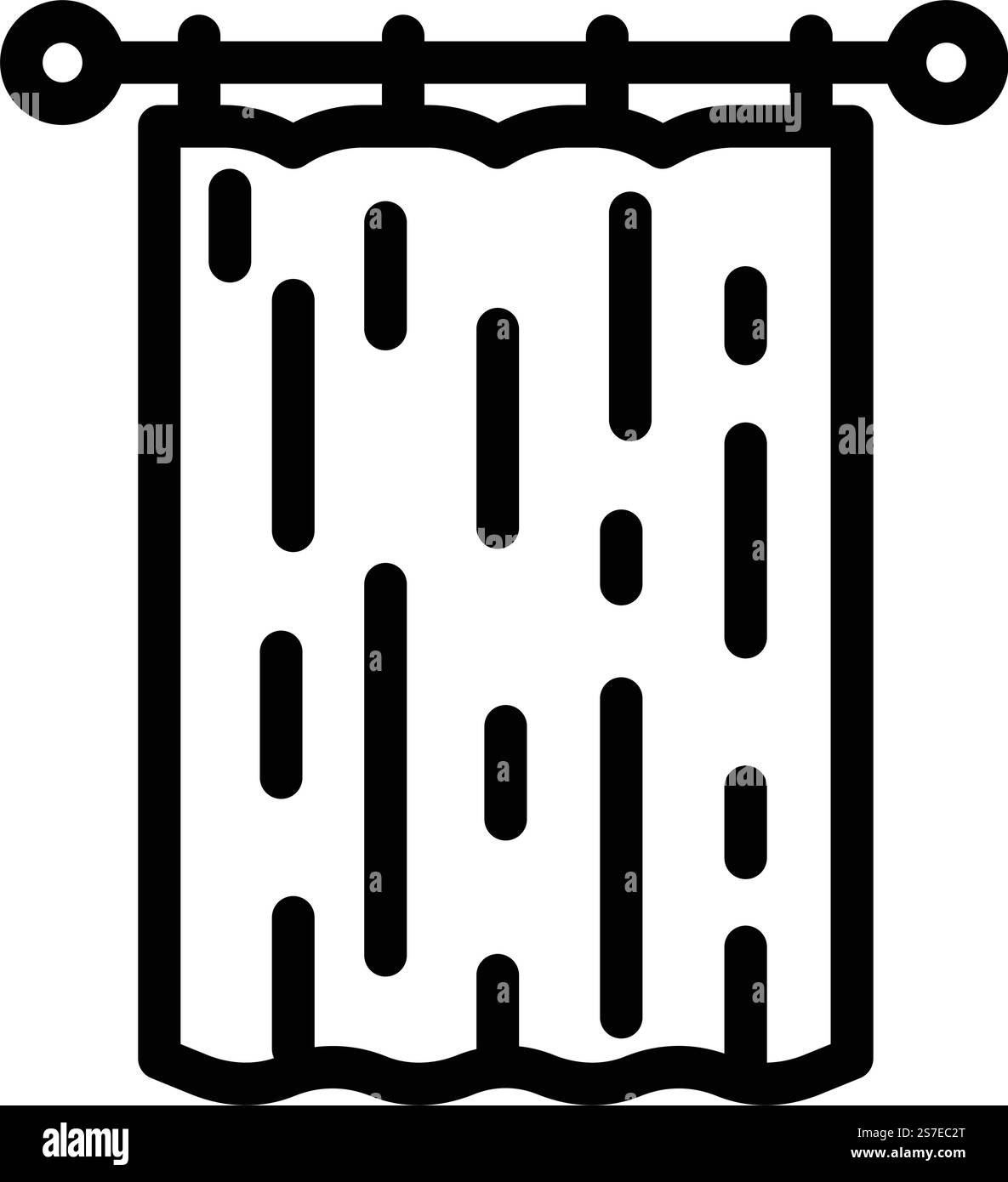 curtain living room line icon vector. curtain living room sign ...
