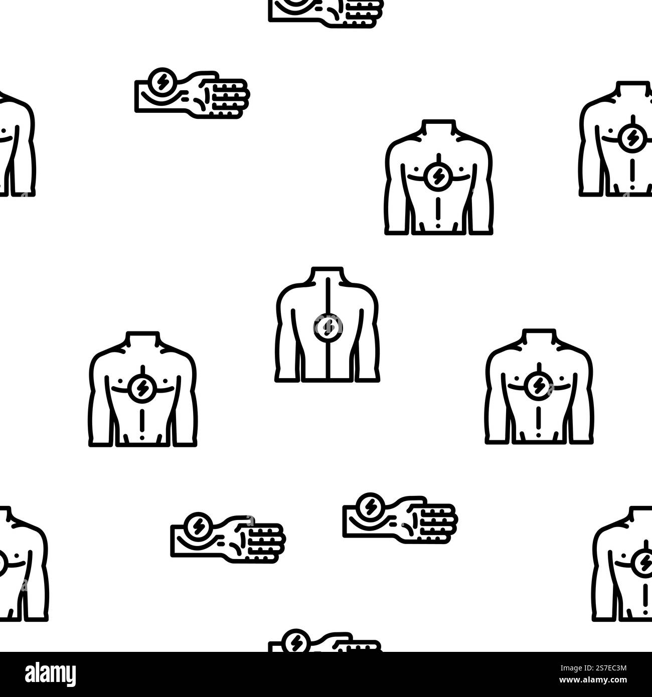 pain body ache medical joint vector seamless pattern thin line ...