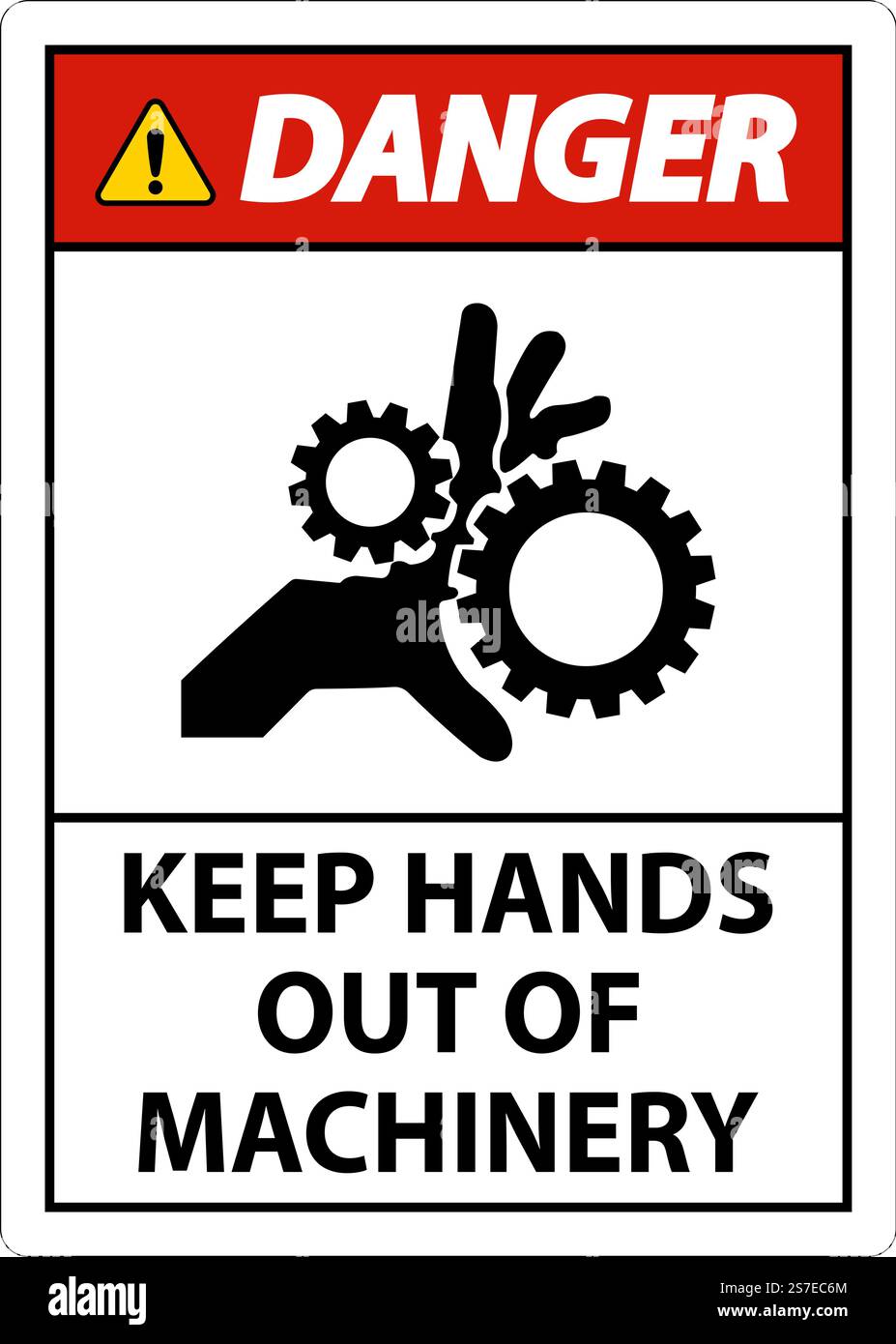 Danger Sign Keep Hands Out Of Machinery Stock Vector Image & Art - Alamy