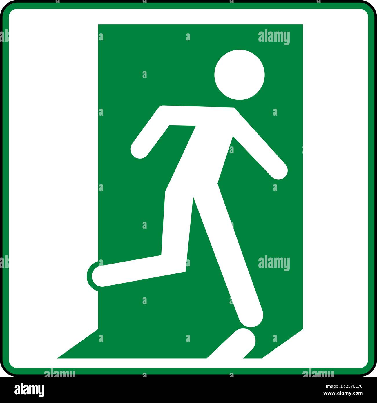 Emergency Exit Symbol (Right) Sign Stock Vector Image & Art - Alamy