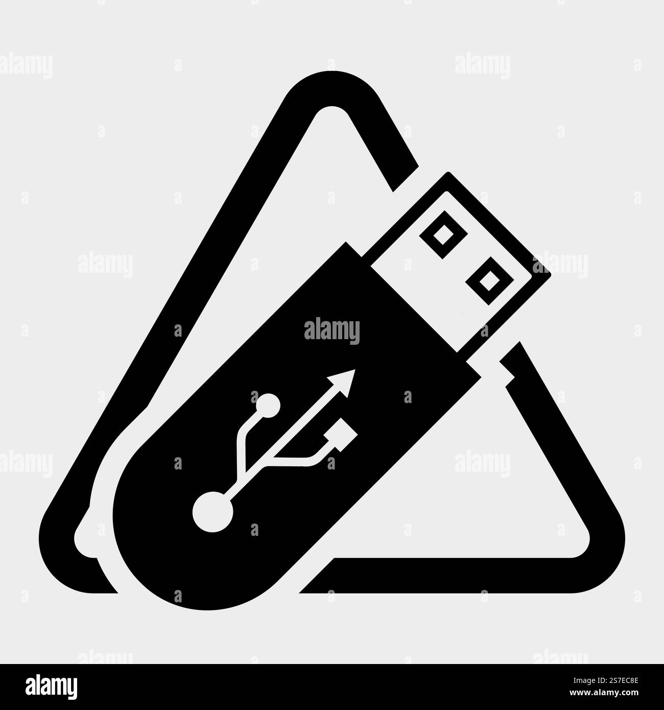 Do Not Use Flash Drive Symbol Sign Isolate On White Background,Vector ...