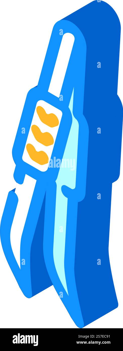 forceps chemical glassware lab isometric icon vector. forceps chemical ...