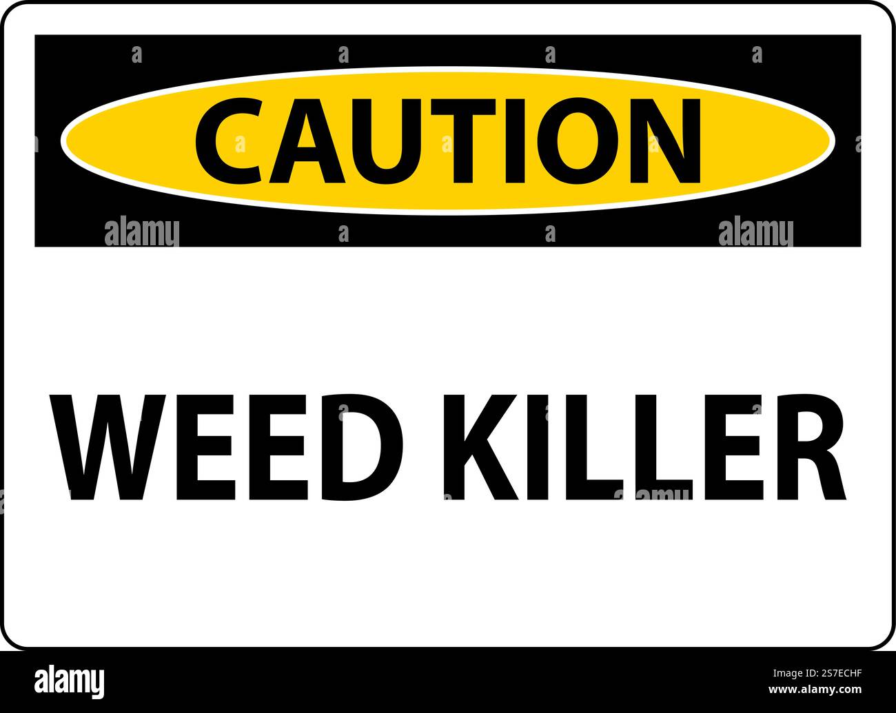 Caution Sign Weed Killer On White Background Stock Vector Image & Art ...