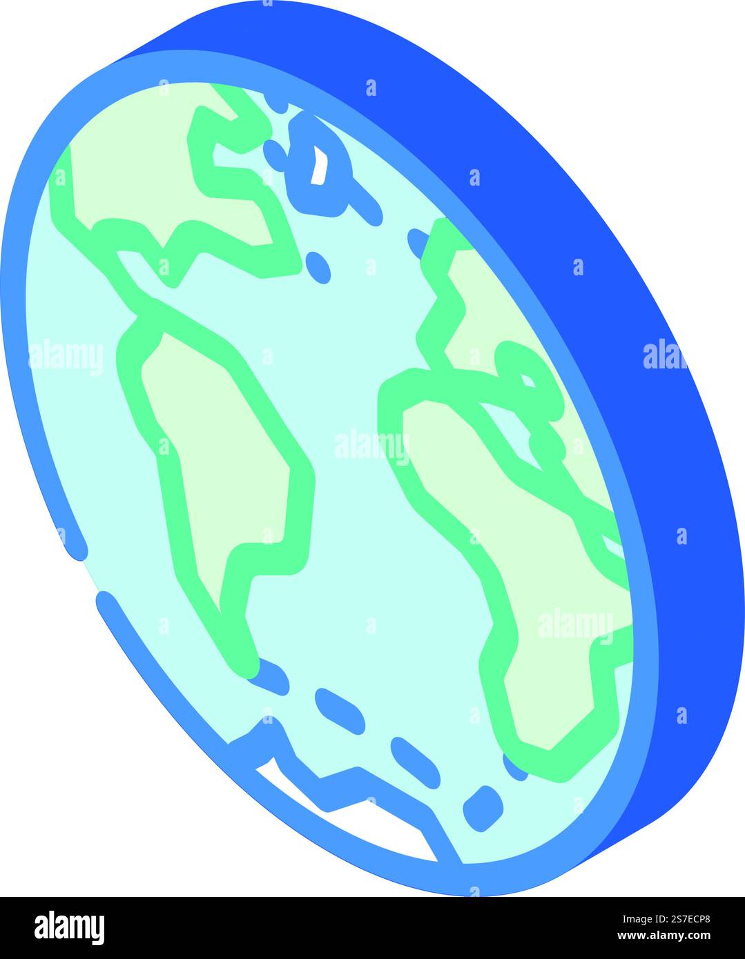 atlantic ocean map isometric icon vector. atlantic ocean map sign ...