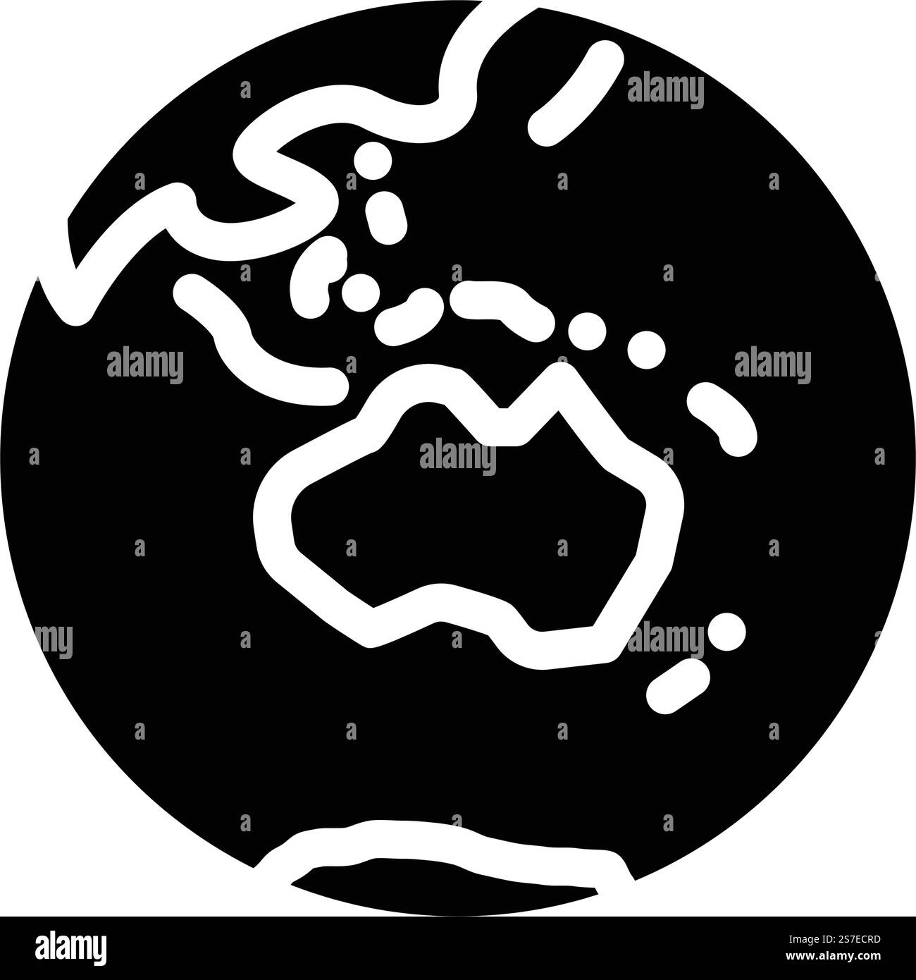 australia earth planet map glyph icon vector. australia earth planet ...