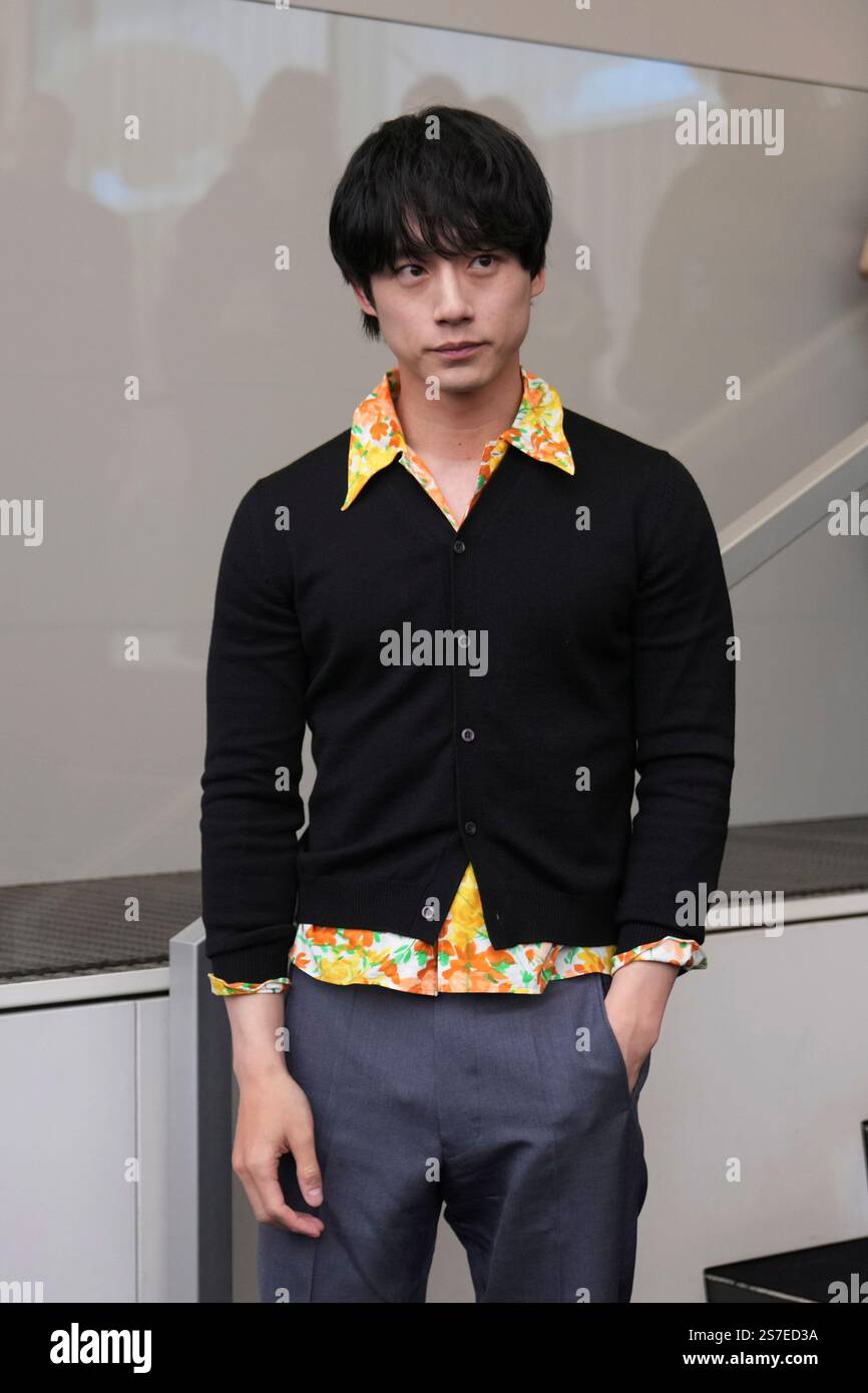 Kentaro Sakaguchi arrives as he attends at the men's Prada Fall-Winter ...