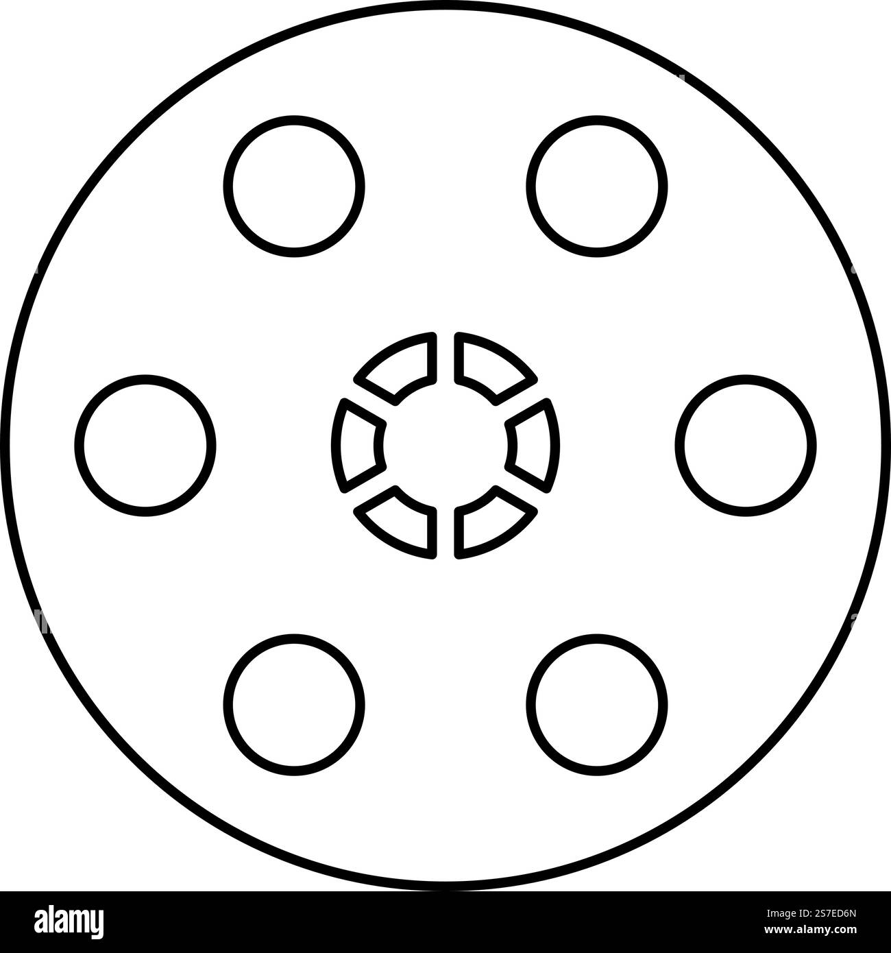Drum of revolver russian roulette cylinder pistol handgun contour ...