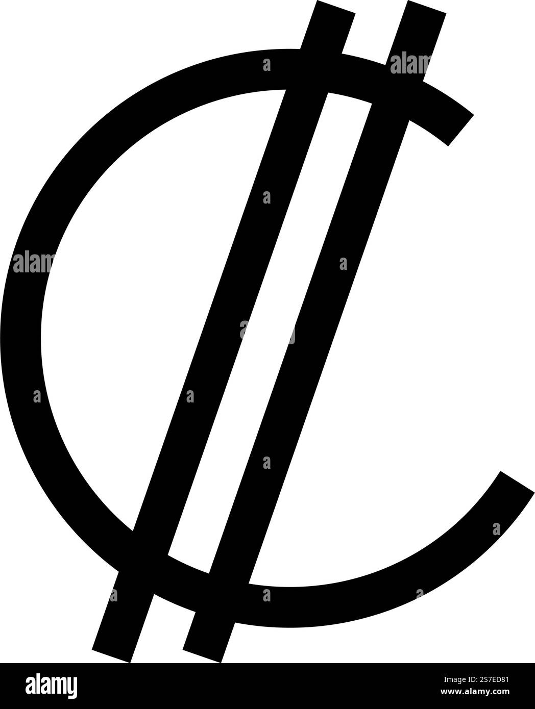 Colon sign currency symbol Costa Rican Salvadoran money CRC icon black ...