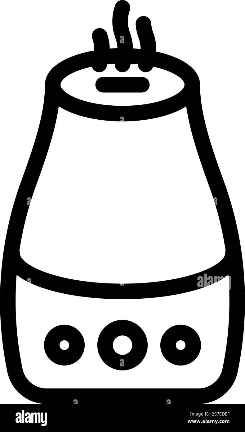 essential oil diffuser bedroom interior line icon vector. essential oil ...