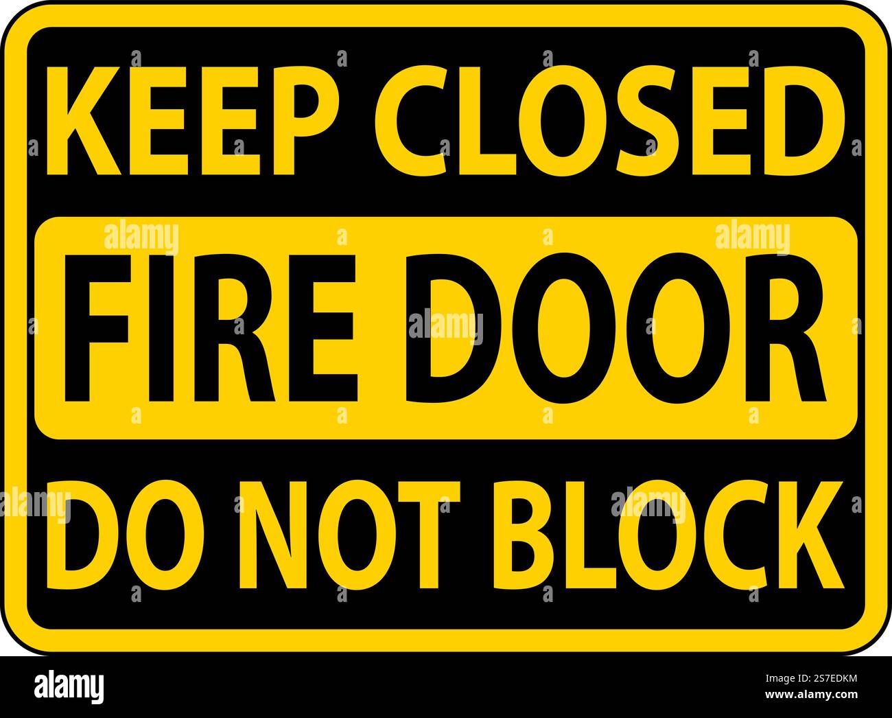 Keep Closed Do Not Block Fire Door Sign Stock Vector Image & Art - Alamy