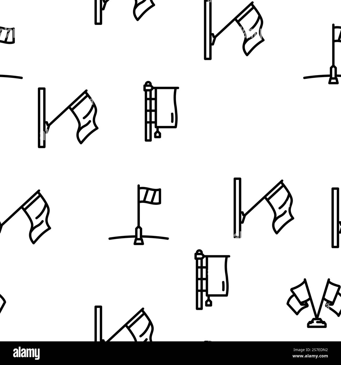 flag start web pennant map vector seamless pattern thin line illustration. flag start web ...