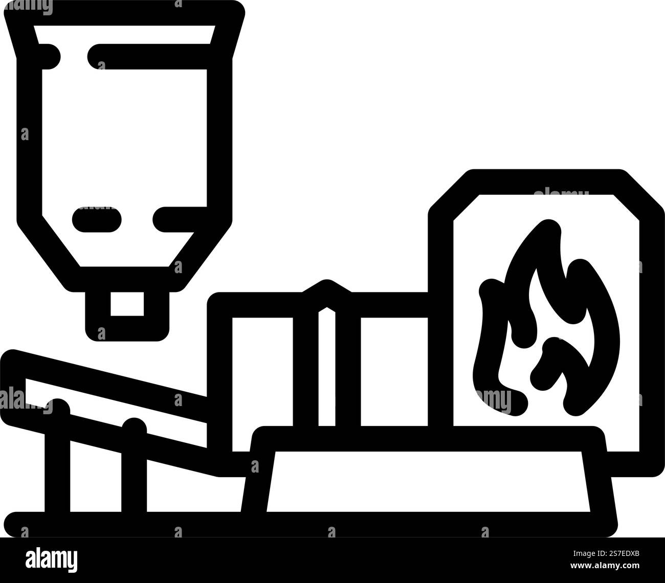 dried concentrate copper line icon vector. dried concentrate copper ...