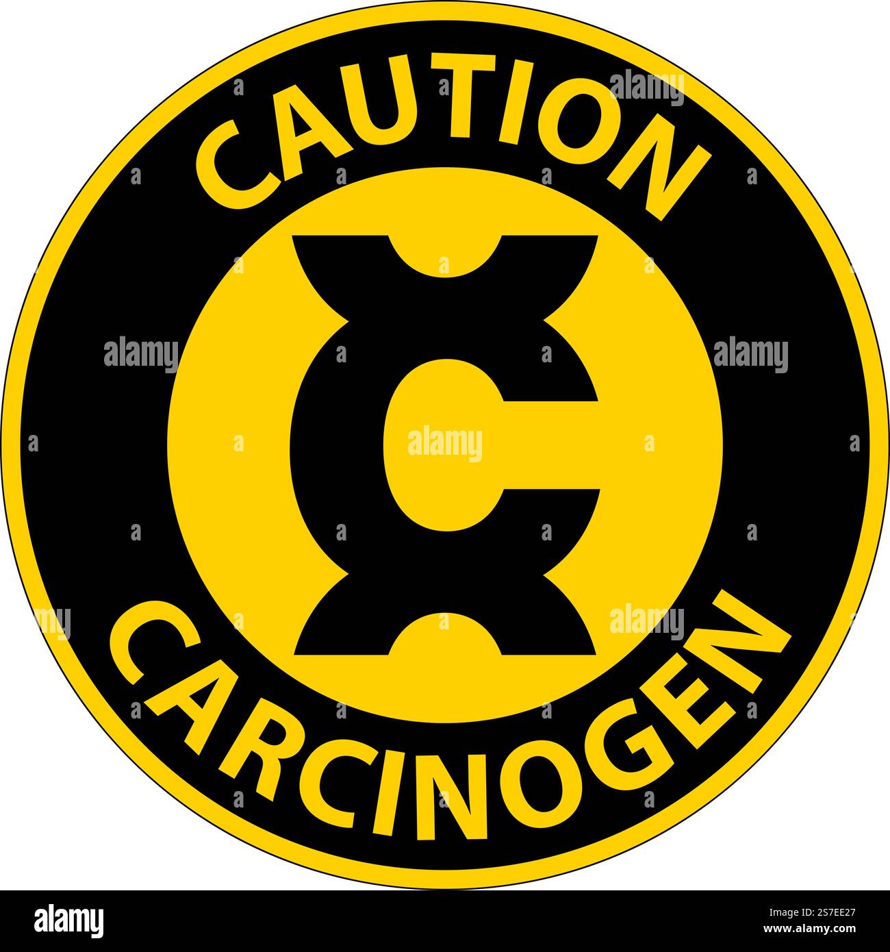 Caution Select Carcinogen Label On White Background Stock Vector Image ...