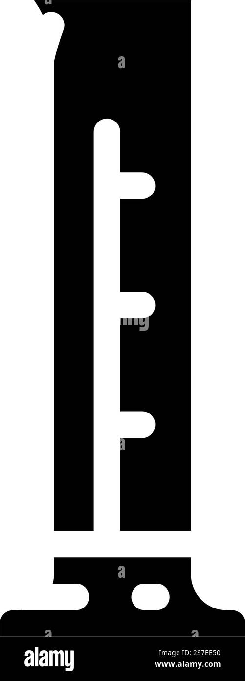 graduated cylinder chemical glassware lab glyph icon vector. graduated ...