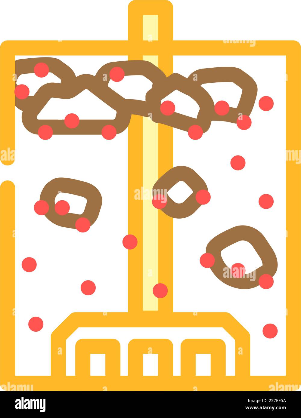 slurry tanks sulfide copper ore color icon vector. slurry tanks sulfide ...