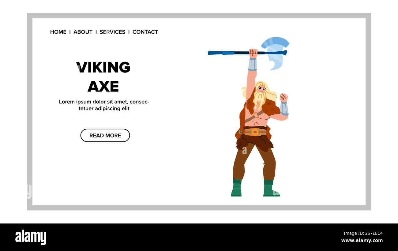 viking axe man vector. warrior ancient, battle sword, barbarian logo ...