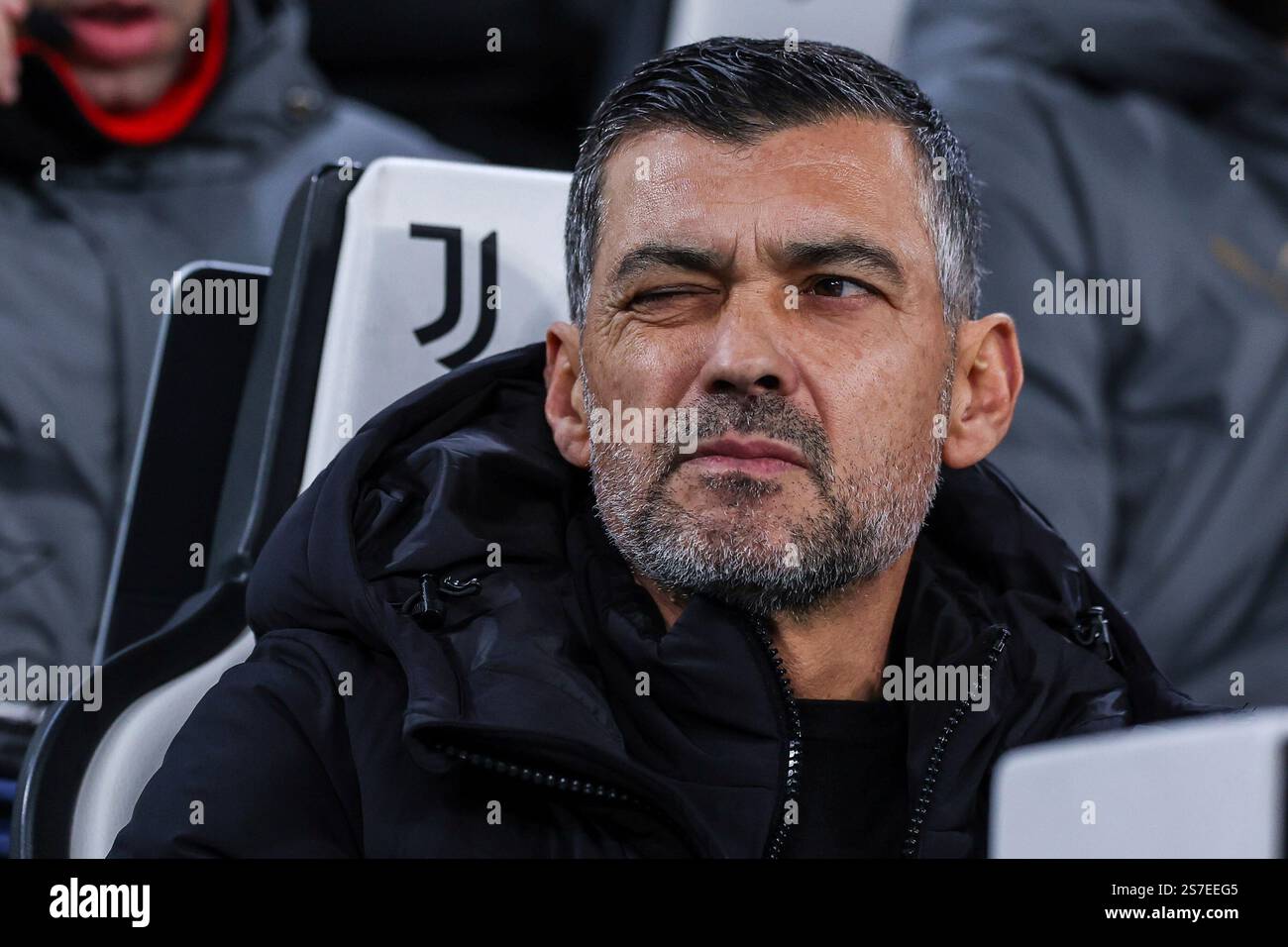 Turin, Italien. 18th Jan, 2025. Sergio Conceicao Head Coach of AC Milan ...