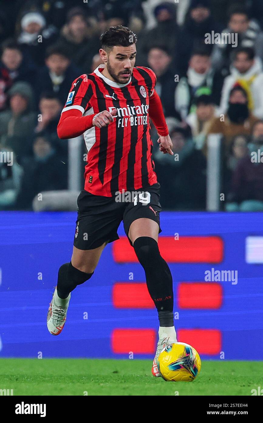 Turin, Italien. 18th Jan, 2025. Theo Hernandez of AC Milan seen in ...
