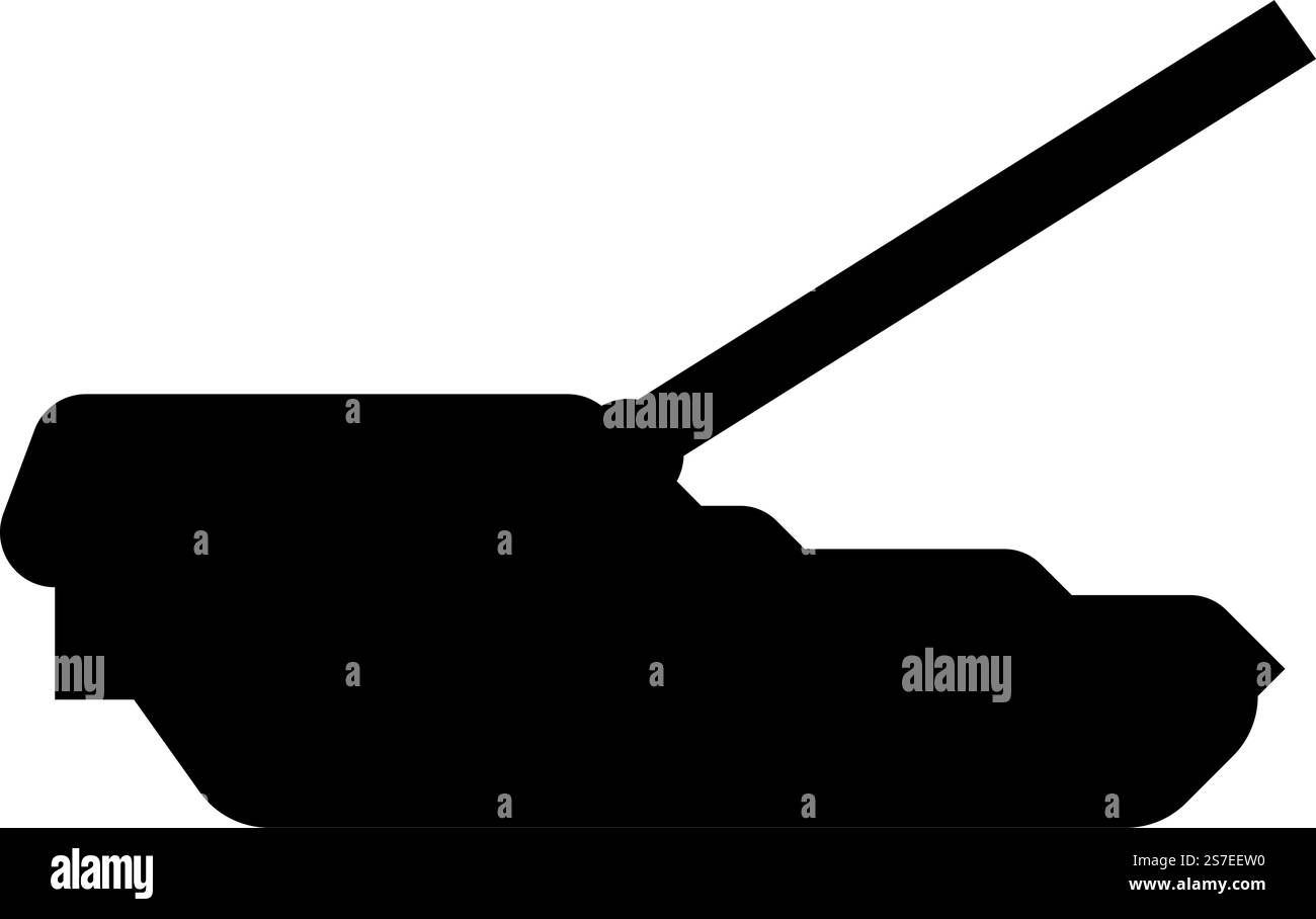 Self-propelled howitzer artillery system icon black color vector ...
